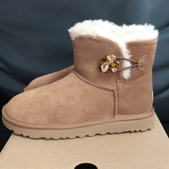 UGG | Shoes | Ugg W Mini Bailey Button Gem Boots | Poshmark